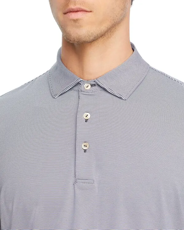 Peter Millar Crown Sport Jubilee Classic Fit Short Sleeve Performance Jersey Polo Shirt - Iron