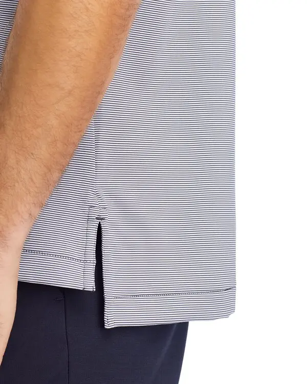 Peter Millar Crown Sport Jubilee Classic Fit Short Sleeve Performance Jersey Polo Shirt - Iron