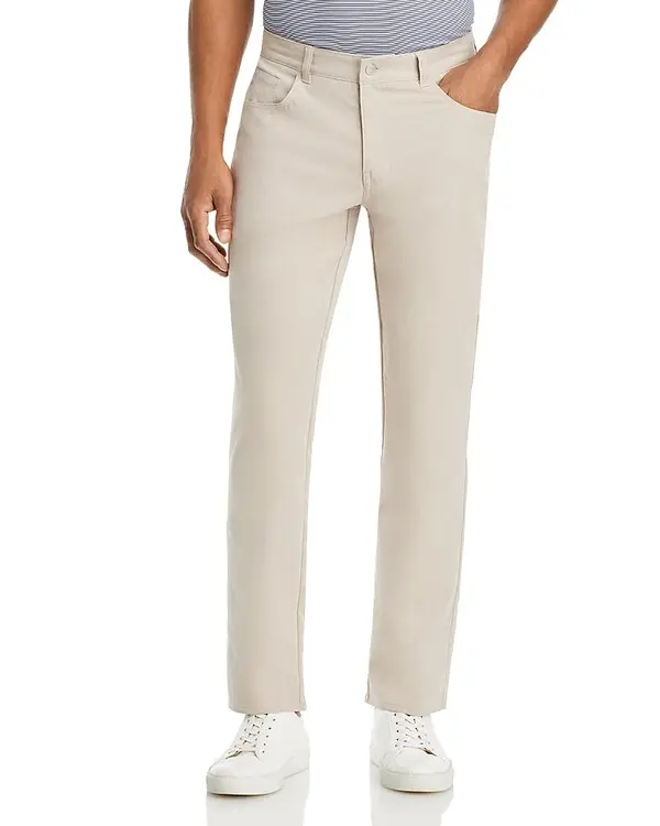 Peter Millar Crown Sport Performance Five-pocket Pants - Khaki
