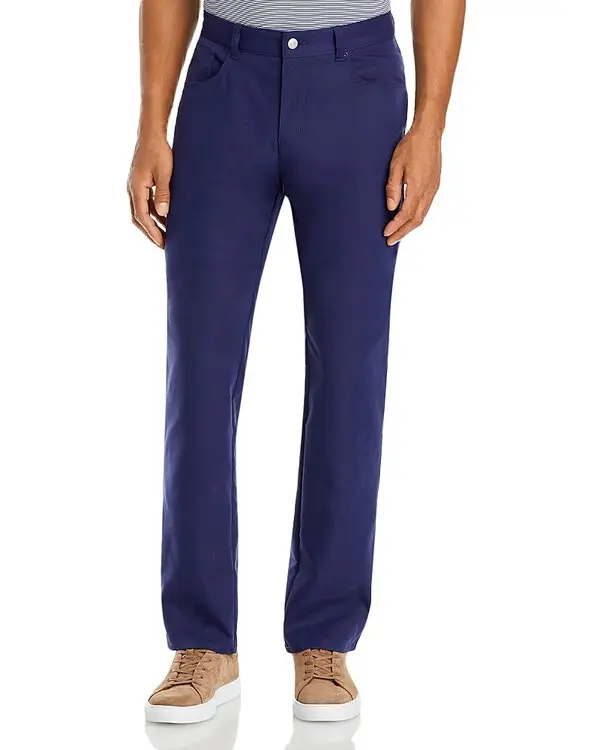 Peter Millar Crown Sport Performance Five-pocket Pants - Navy