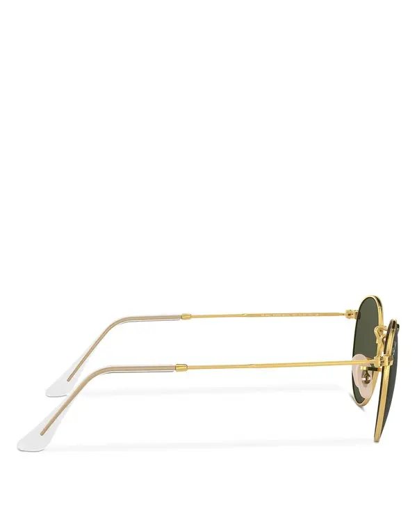 Ray-ban Icons Round Sunglasses - Gold/green Solid