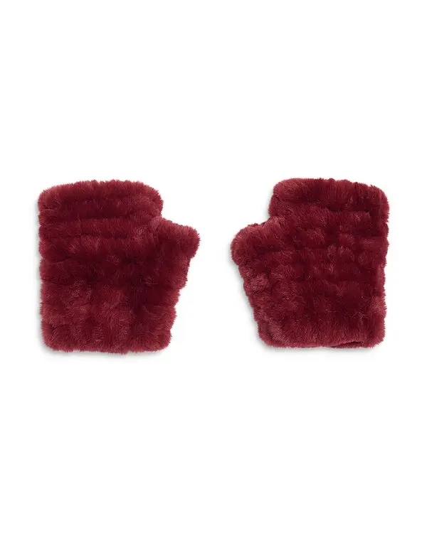 Jocelyn Mandy Fingerless Mittens - Burgundy