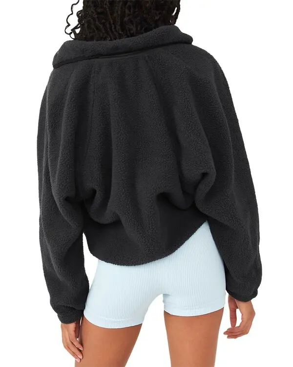 Free People Hit The Slopes Fleece Jacket - Black
