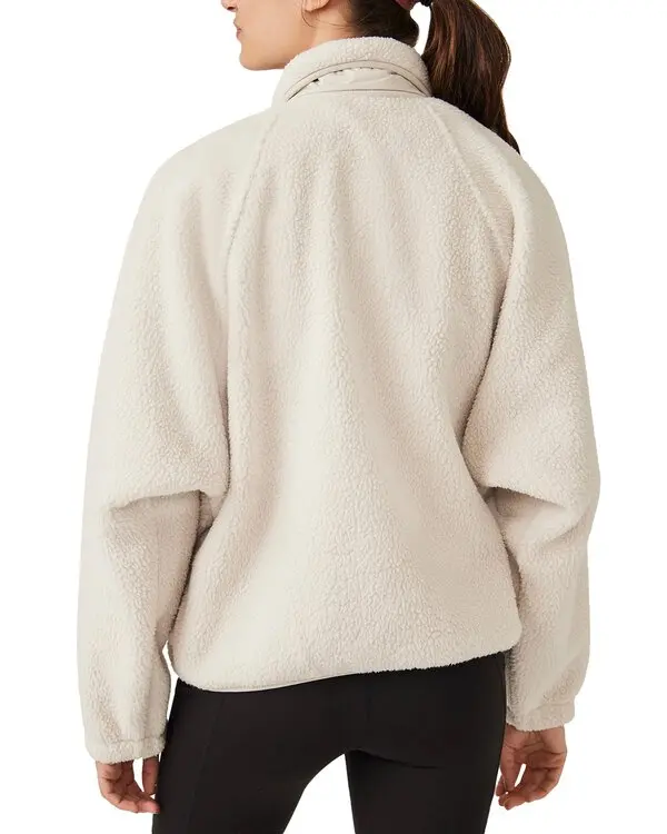 Free People Hit The Slopes Fleece Jacket - Muted Beige
