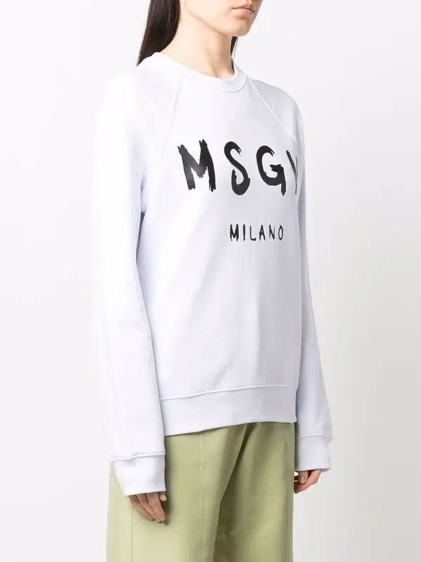MSGM Logo-print Sweatshirt - White