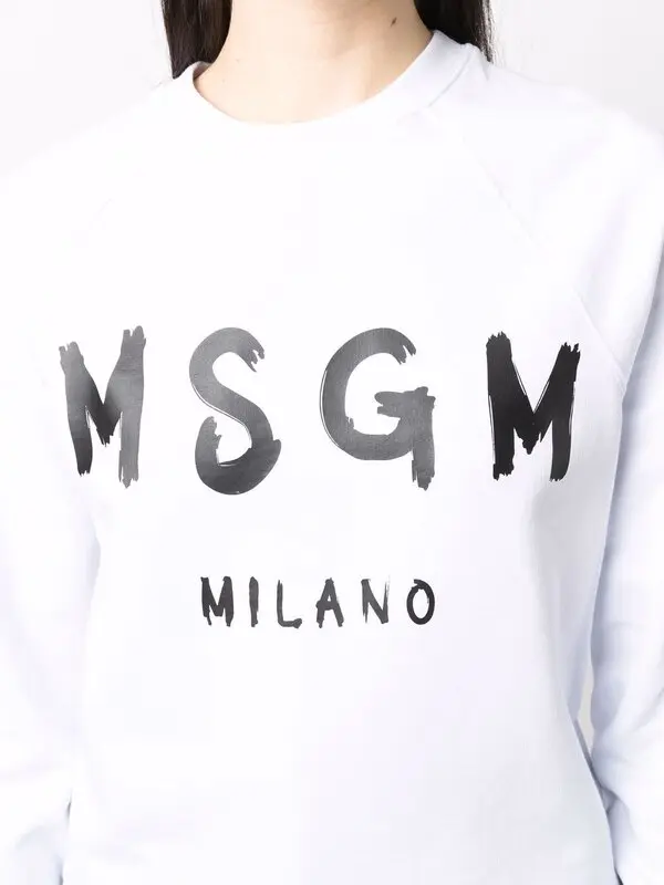 MSGM Logo-print Sweatshirt - White