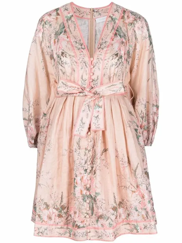 knee length dresses for ladies Zimmermann // Wayfarer Flutter Lace Dress – VSP Consignment main image 0