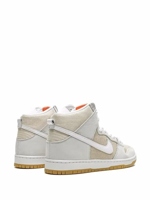 Nike Sb Dunk High Pro Iso Orange Label Sneakers - White