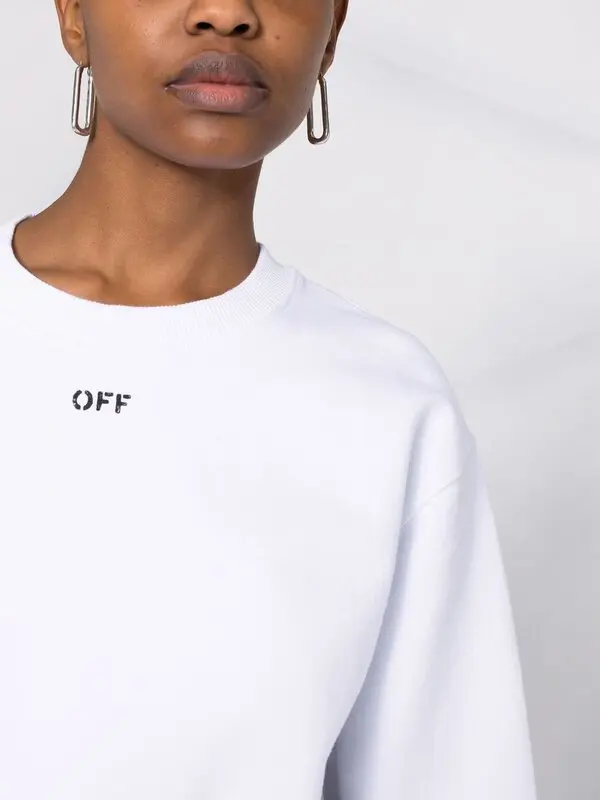 Off-White Off-stamp Cropped Sweatshirt