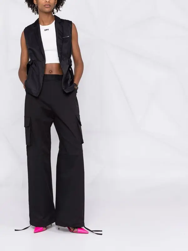 Off-White Off-stamp Ribbed Crop Top