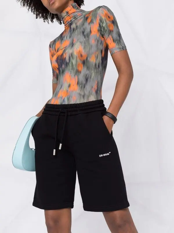 Off-White Diag-stripe Print Track Shorts