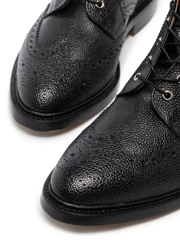 Thom Browne Wingtip Brogue Boots - Black