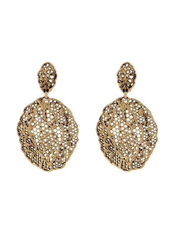 AURÉLIE BIDERMANN Vintage Lace Earrings - Gold