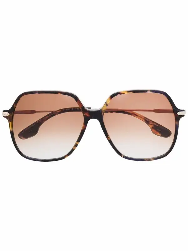 Victoria Beckham Tortoiseshell Oversized Sunglasses - Brown