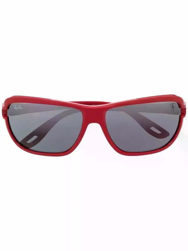 Ray-ban Scuderia Ferrari Rectangle-frame Sunglasses - Red
