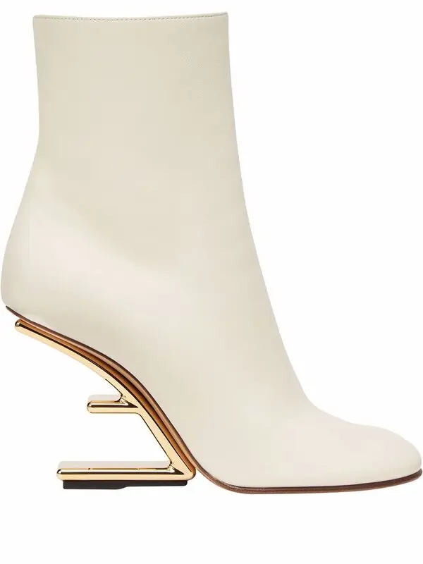 Fendi First 105mm Ankle Boots - White
