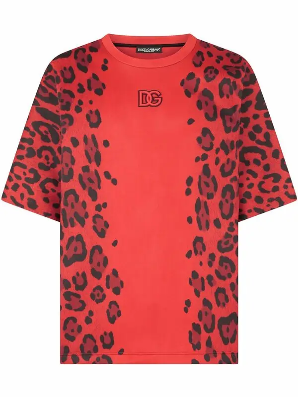Dolce & Gabbana Leopard-print Dg Oversized T-shirt
