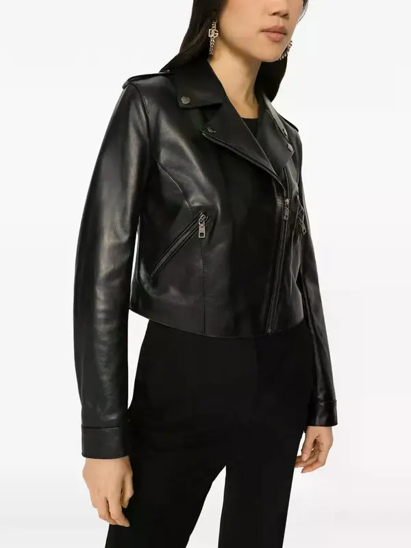 Dolce & Gabbana Leather Biker Jacket