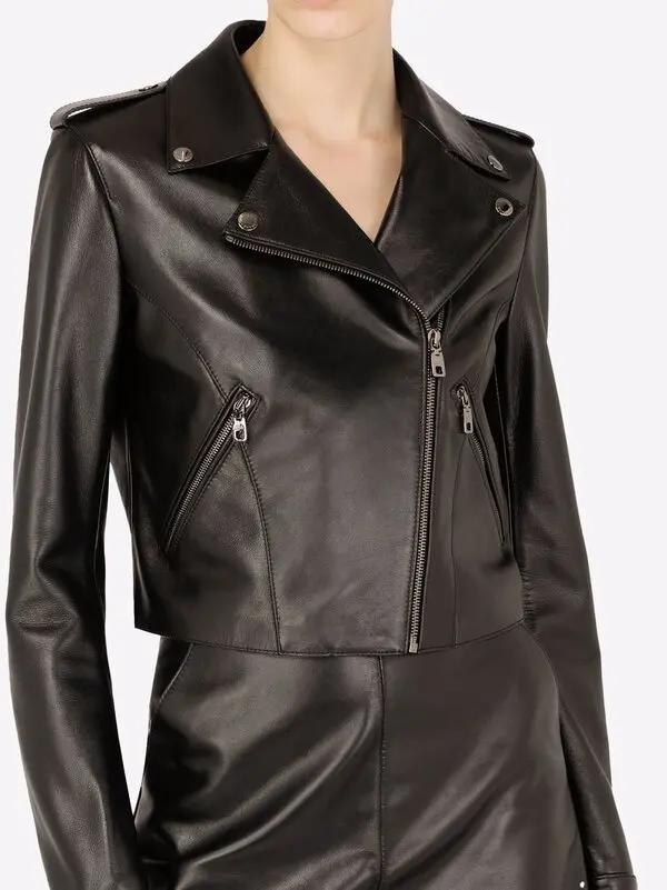 Dolce & Gabbana Leather Biker Jacket