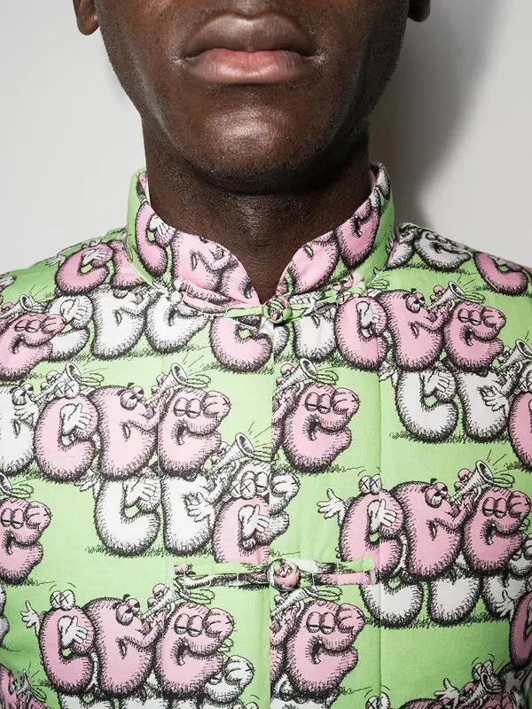 Comme Des Garçons X Kaws Cartoon Logo Gilet