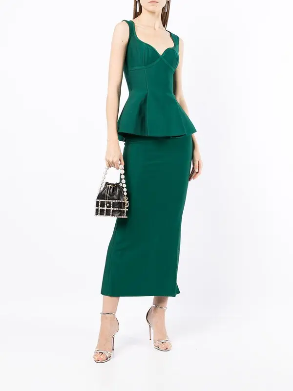 HERVE L. LEROUX High-waisted Maxi Skirt