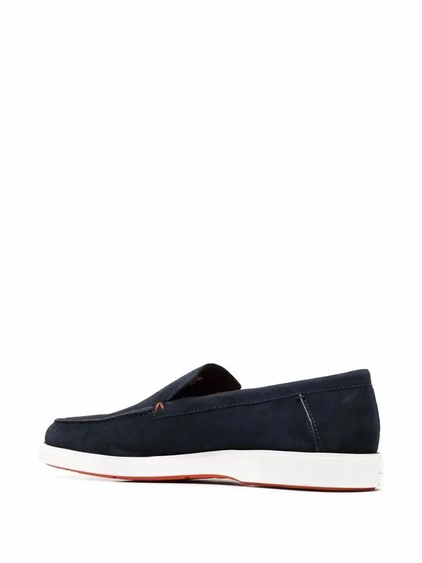 Santoni Suede Slip-on Loafers