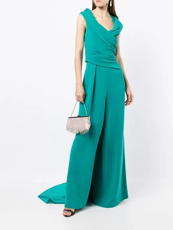 Talbot Runhof Detachable-train Draped Jumpsuit