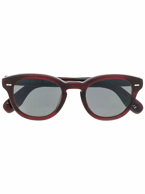 Oliver Spencer Marble-effect Sunglasses - Red