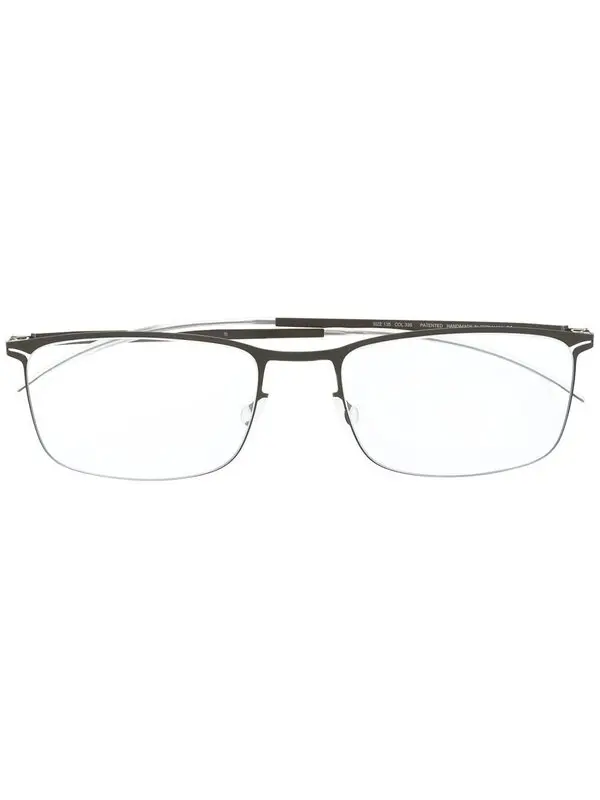 Mykita Matte-effect Square-frame Glasses - Silver