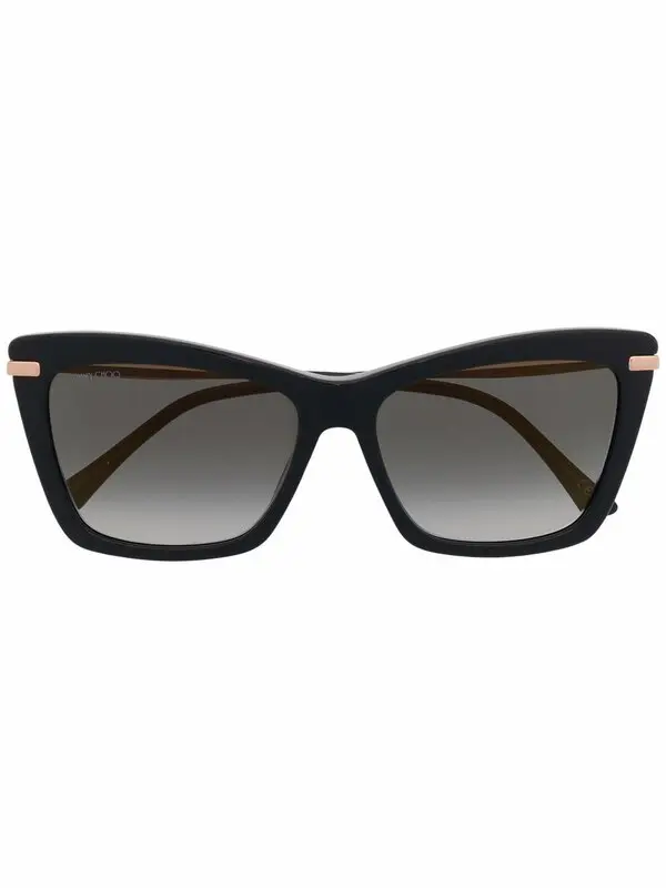 JIMMY CHOO Rhinestone-embellished Oversized Sunglasses - Black