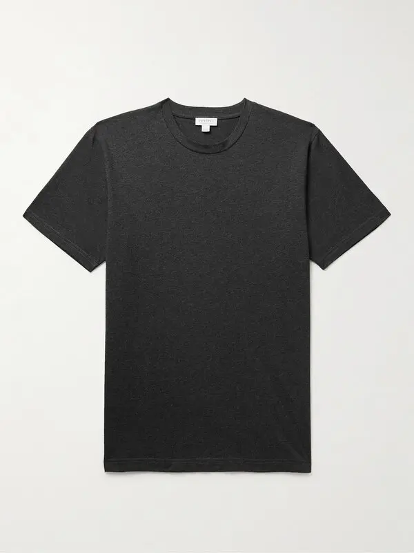Sunspel Riviera Organic Cotton-jersey T-shirt - Gray