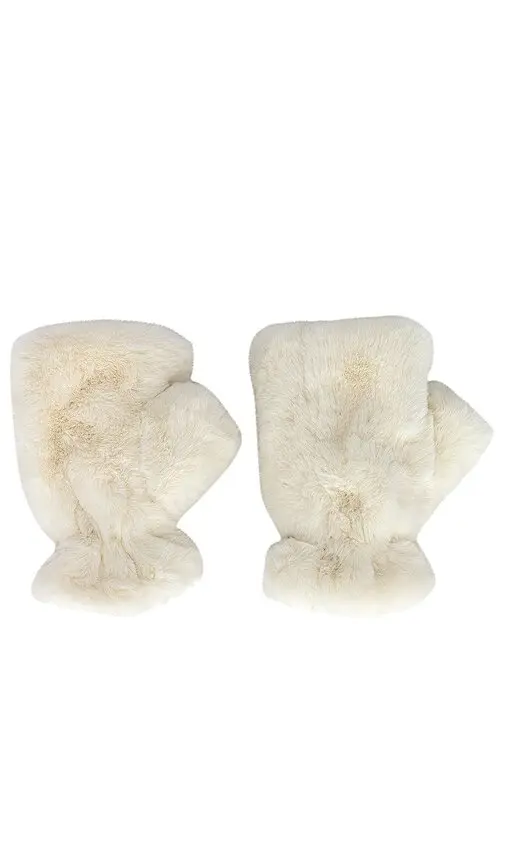 Apparis Ariel Faux Fur Gloves - Ivory
