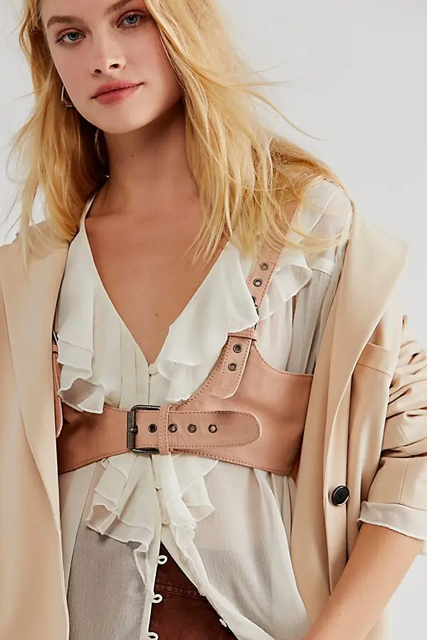 Free People Rebel Leather Harness - Infusion De Rose  display picture 1