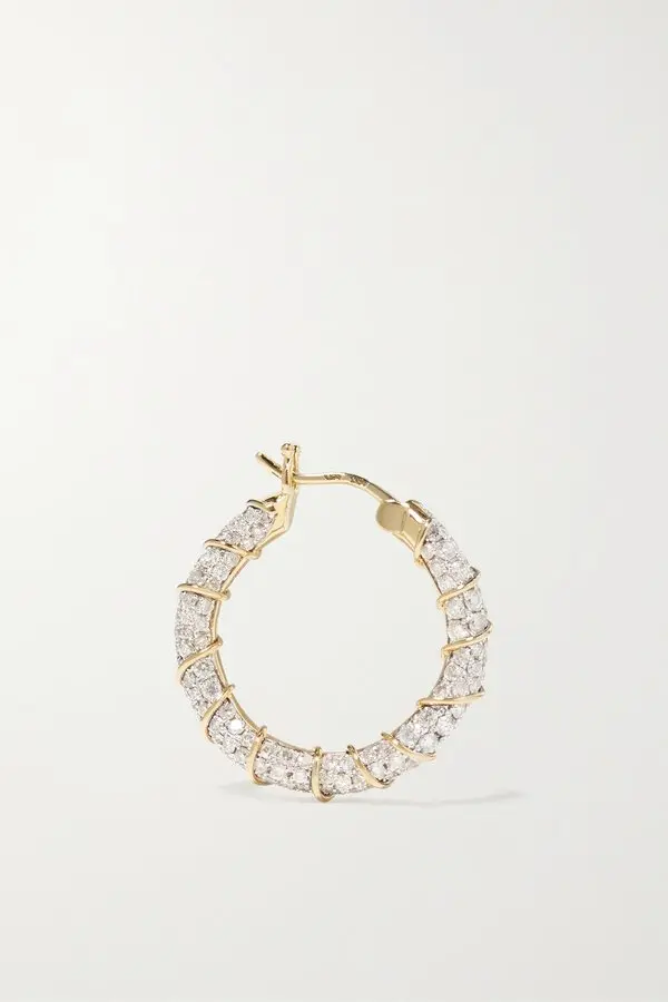 Yvonne Léon 18-karat Diamond Hoop Earrings