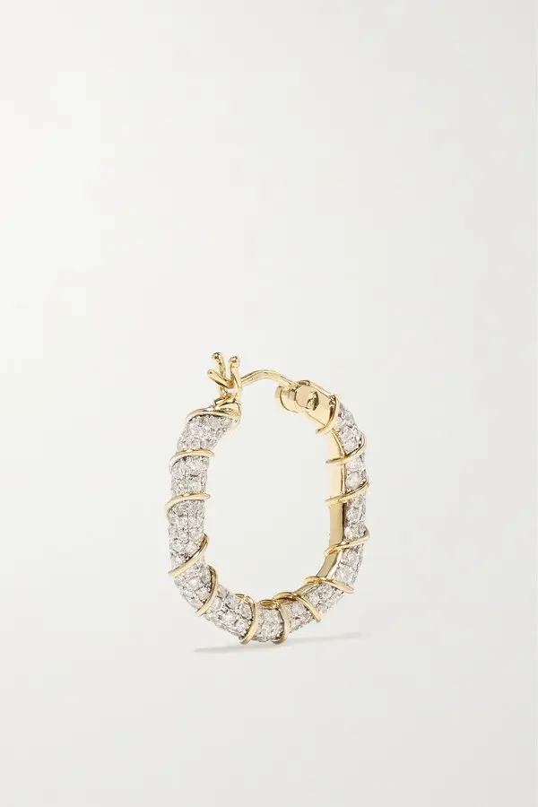 Yvonne Léon 18-karat Diamond Hoop Earrings