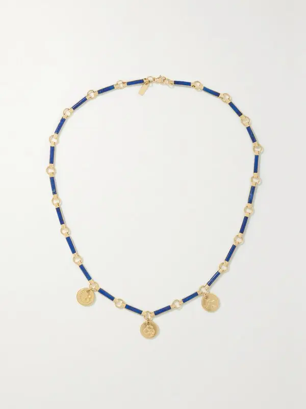 FOUNDRAE Karma, Wholeness And Dream 18-karat Lapis Lazuli Necklace - Gold