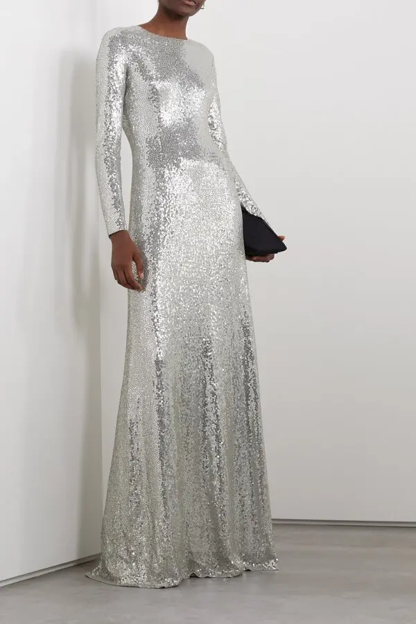 Michael Kors Sequined Jersey Gown