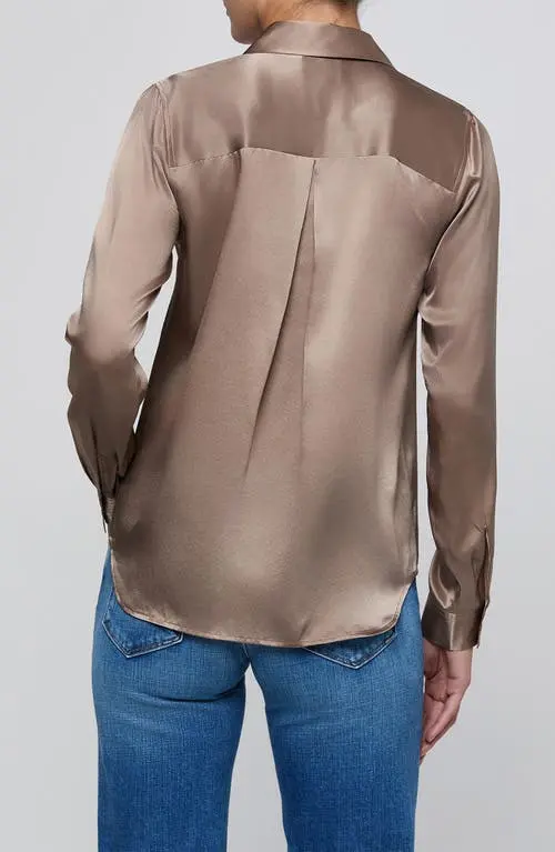 L'AGENCE Tyler Silk Blouse - Light Cardamom