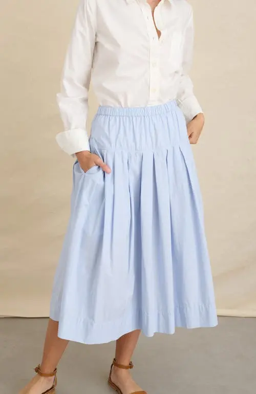 ALEX MILL Paper Poplin Pull-on Midi Skirt