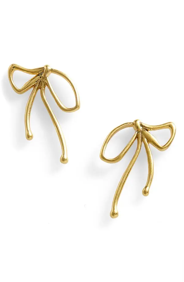 Madewell Ruban Bow Stud Statement Earrings