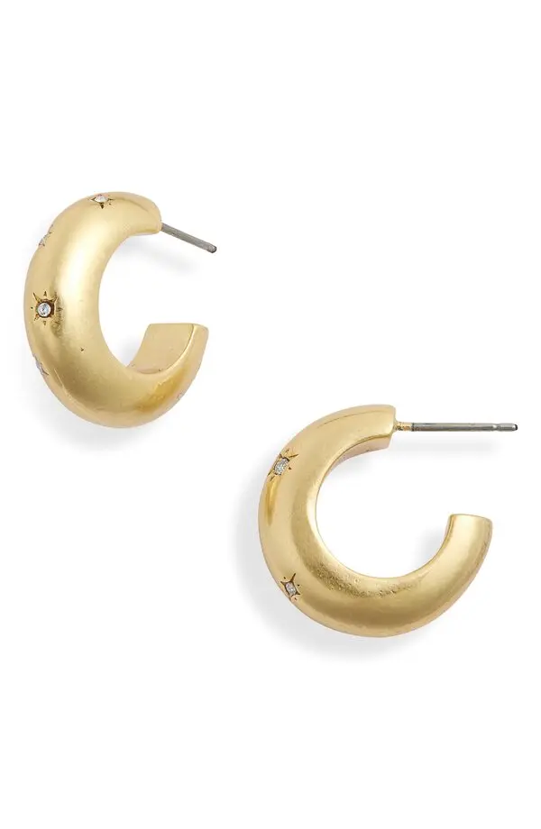 Madewell Lightburst Chunky Small Hoop Earrings