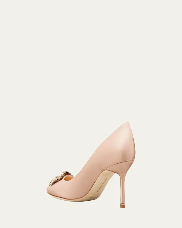 Manolo Blahnik Hangisi 70mm Pump - Flesh