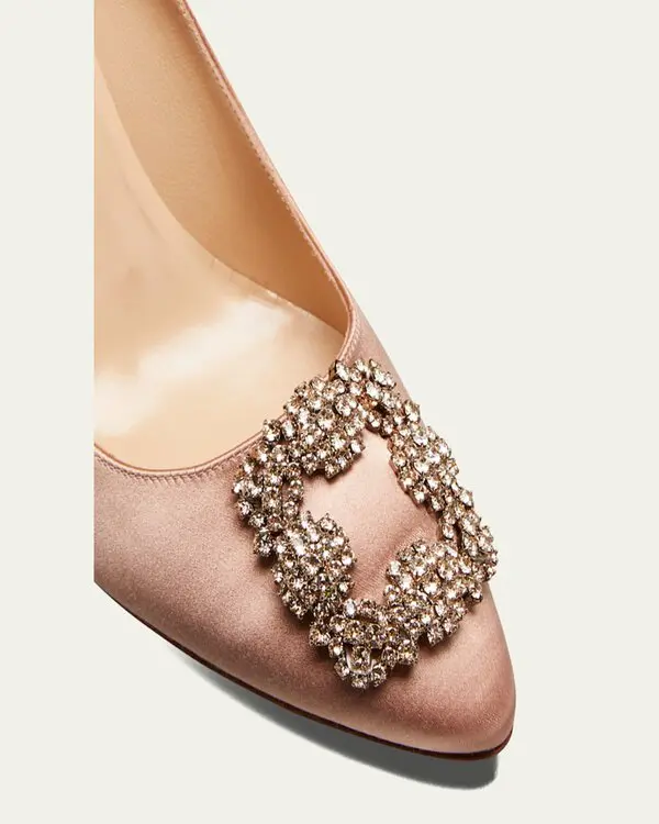 Manolo Blahnik Hangisi 70mm Pump - Flesh