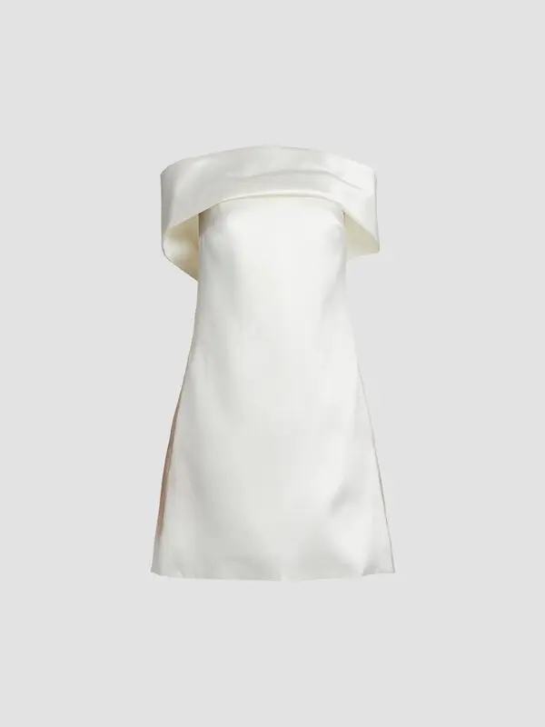Amsale Mikado Off-the-shoulder Shift Dress