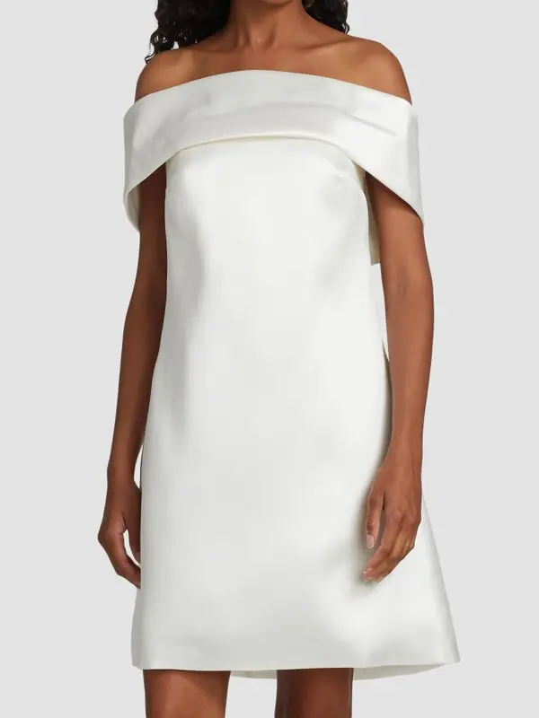 Amsale Mikado Off-the-shoulder Shift Dress