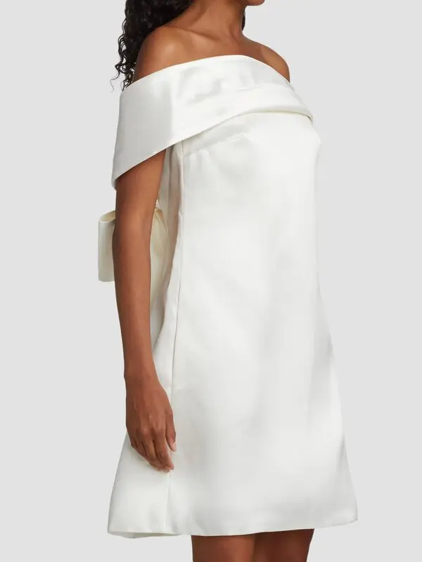 Amsale Mikado Off-the-shoulder Shift Dress