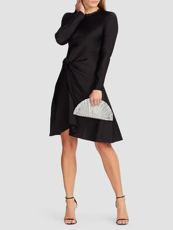 Cult Gaia Mini Nala Metallic Leather Clutch - Silver