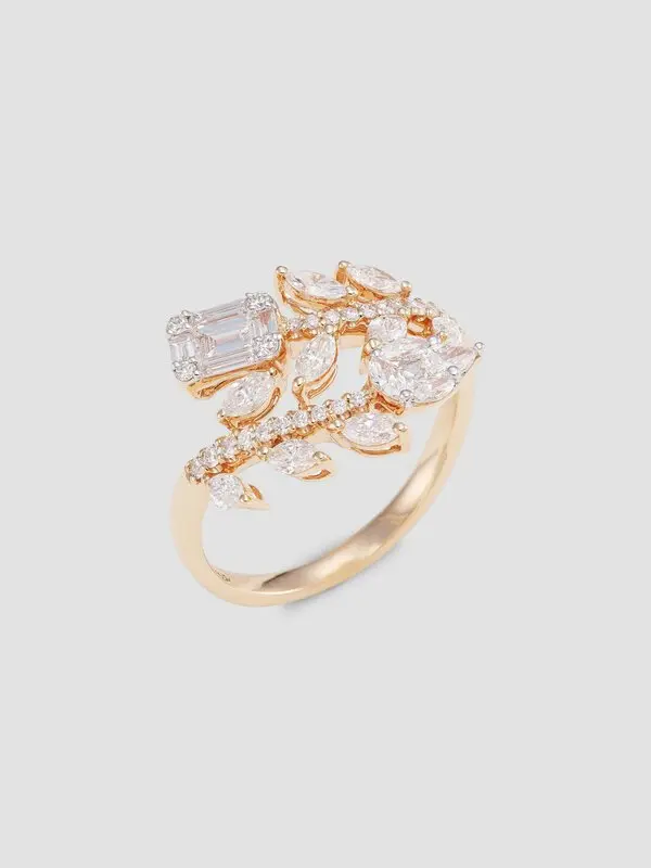 Saks Fifth Avenue Collection 14k & Multi-cut 1.04 Tcw Diamond Vine Ring