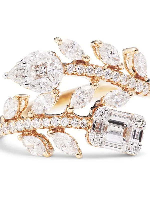 Saks Fifth Avenue Collection 14k & Multi-cut 1.04 Tcw Diamond Vine Ring