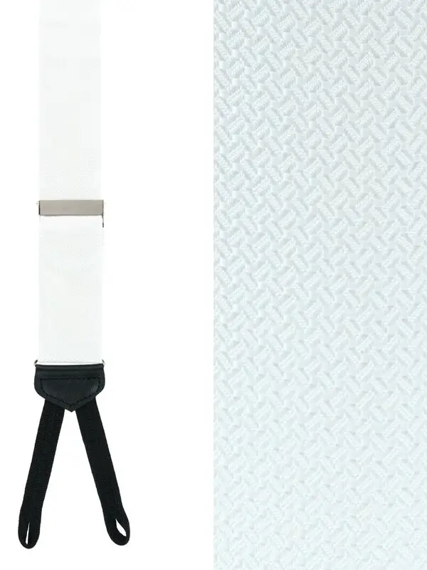 Trafalgar Monte Bello Silk Suspenders - White